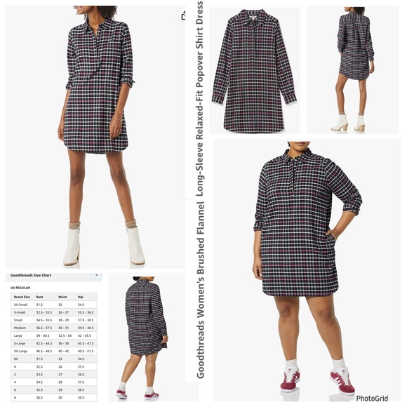 Goodthreads | Dresses | Good Threads Xxl Plus Size Flannel Plaid Long ...
